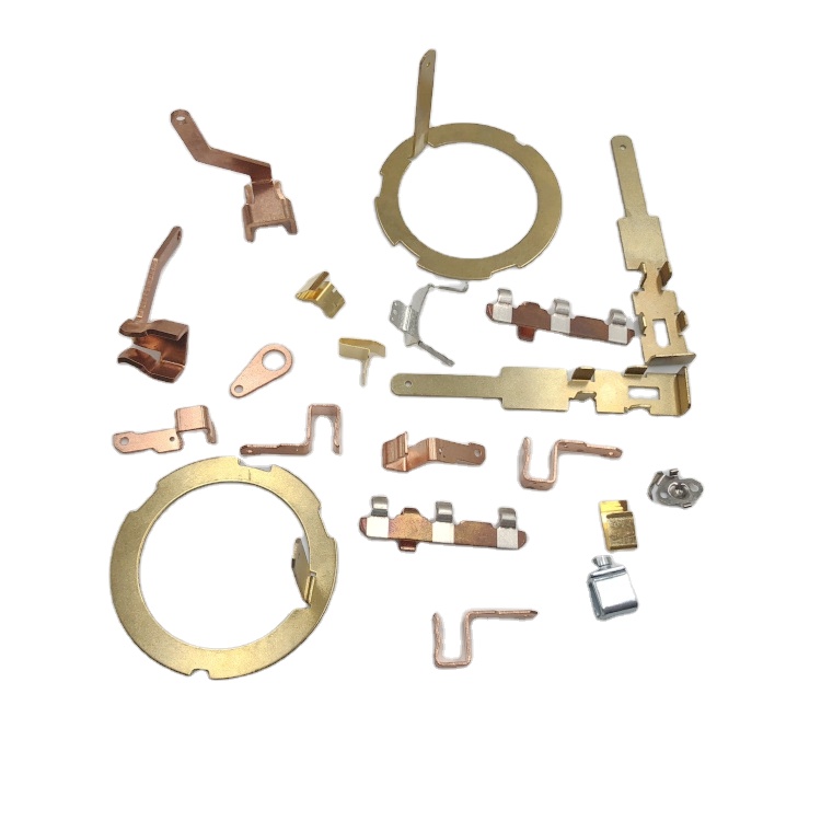OEM Custom Metal Stamping Copper Brass Silver Electrical Contact Parts