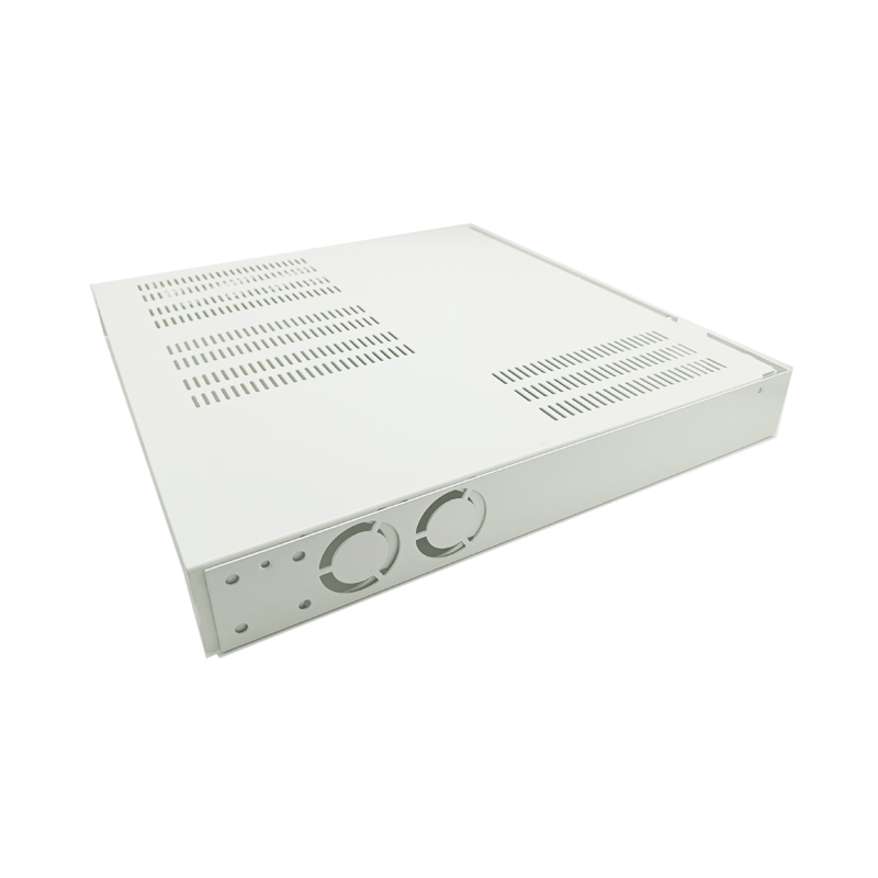 Precision sheet metal machining, white powder-coated metal casing ...